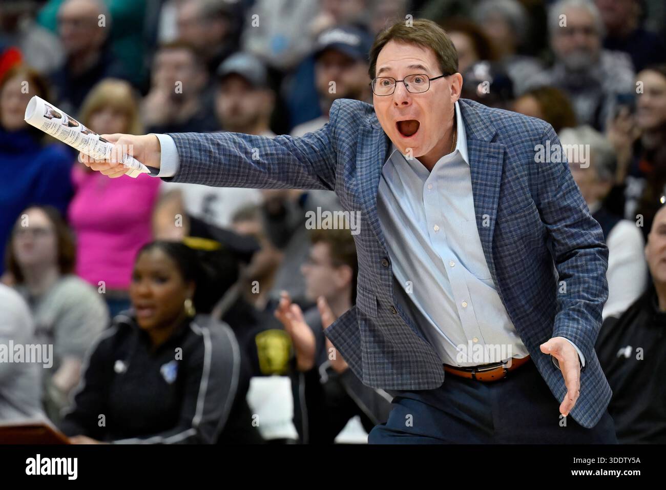 Seton Hall head coach Anthony Bozzella reacts in the first half of an ...