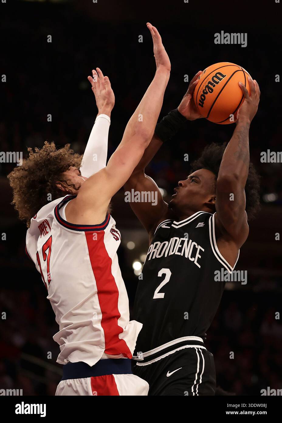 Providence guard Jaylin Sellers (2) shoots over St. John's forward ...