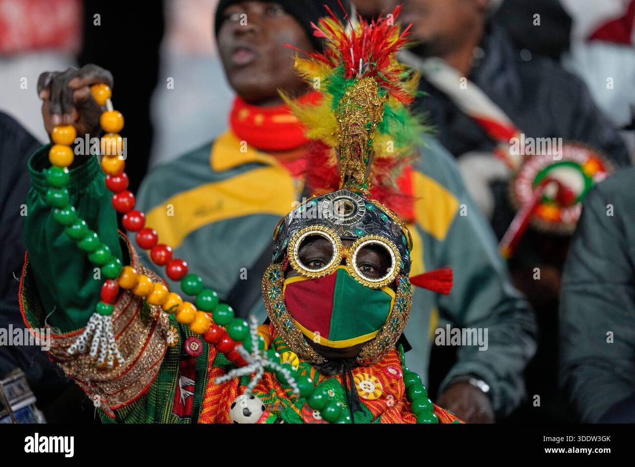 A Mali fan cheers before the Africa Cup of Nations best of 16 soccer ...