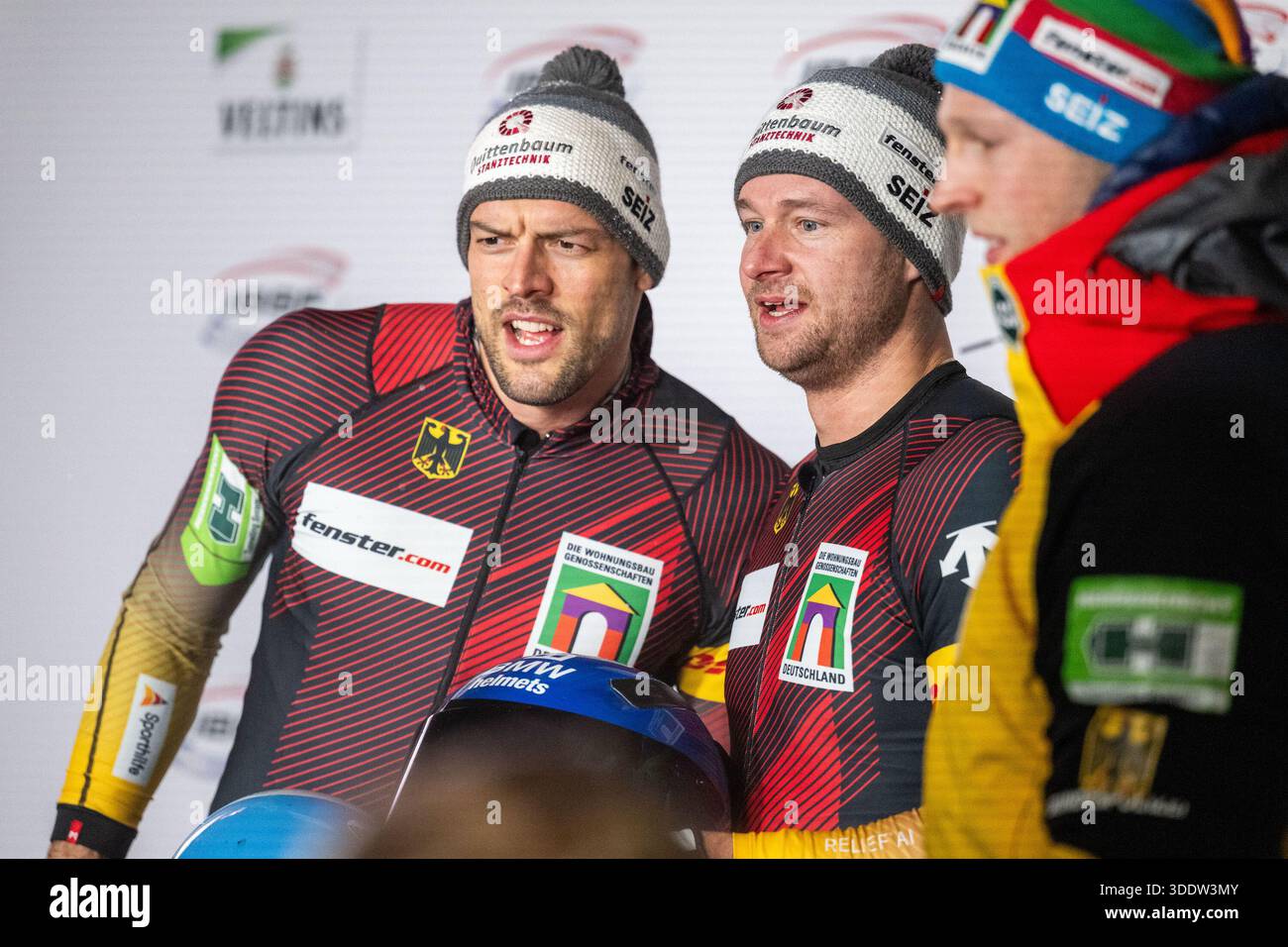 WINTERBERG, GERMANY - JANUARY 03: Johannes Lochner and Georg ...