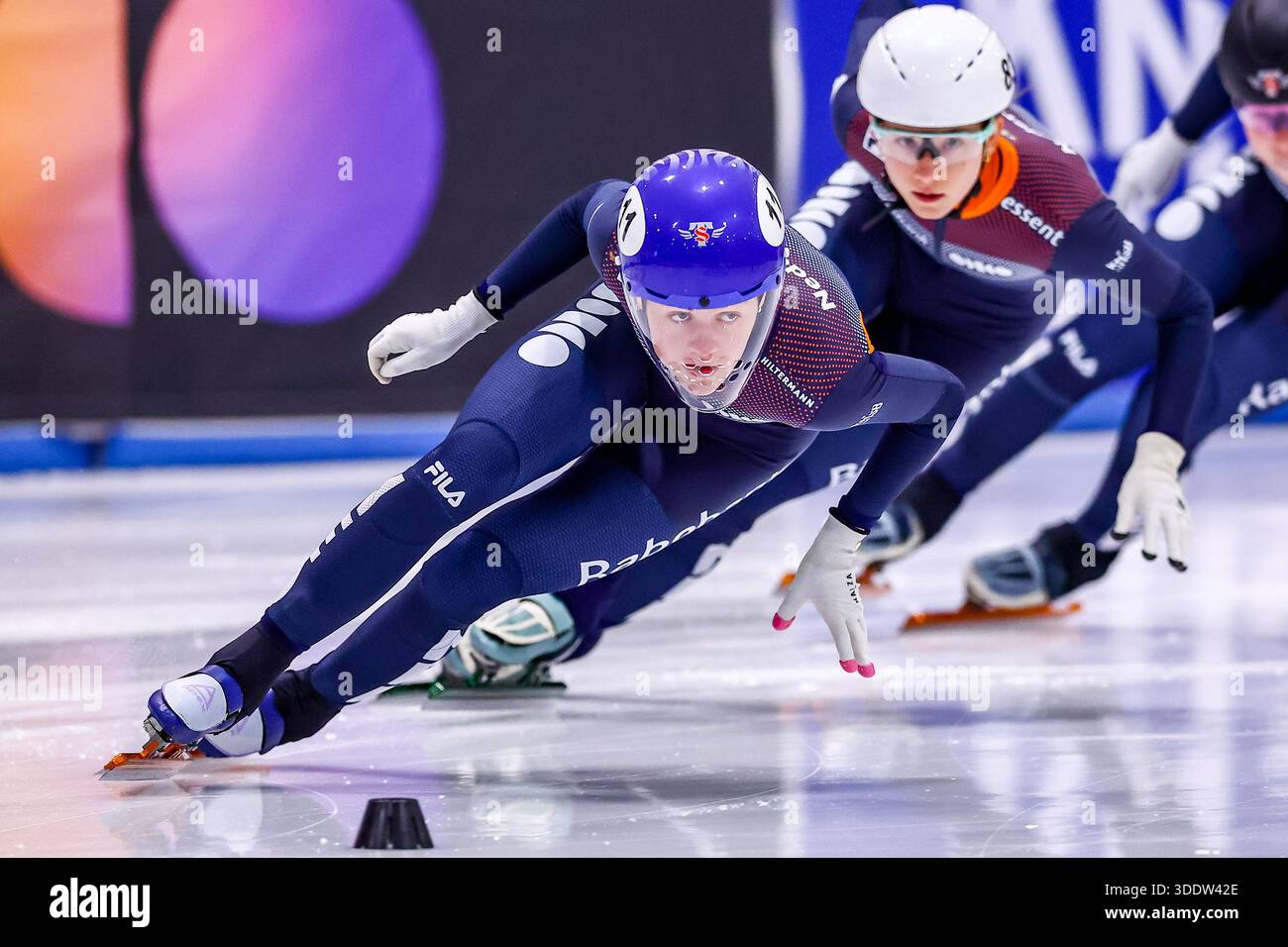 Michelle Velzeboer competing on the Women's 1000m Semi-Finals on Day 1 ...