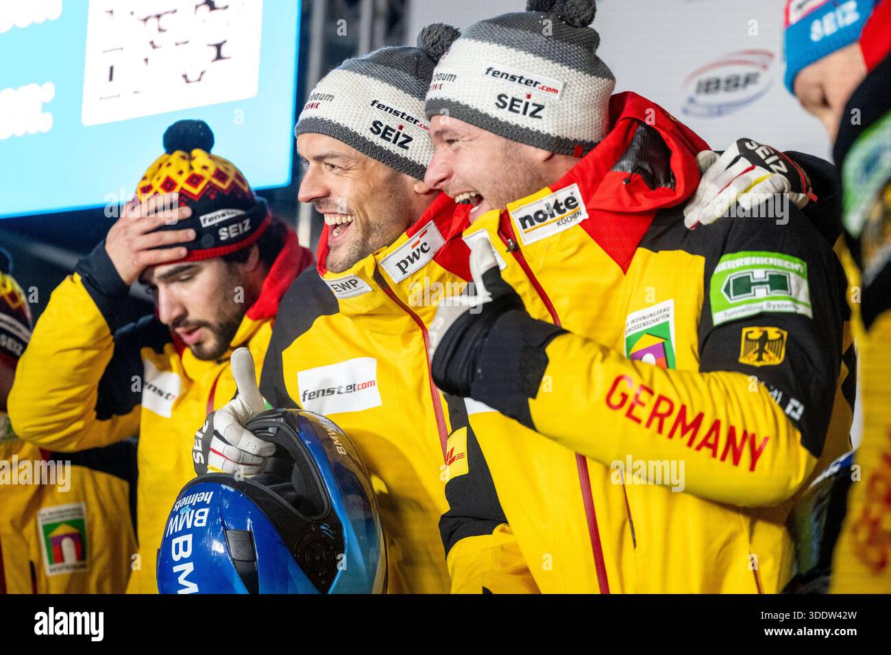 WINTERBERG, GERMANY - JANUARY 03: Johannes Lochner and Georg ...