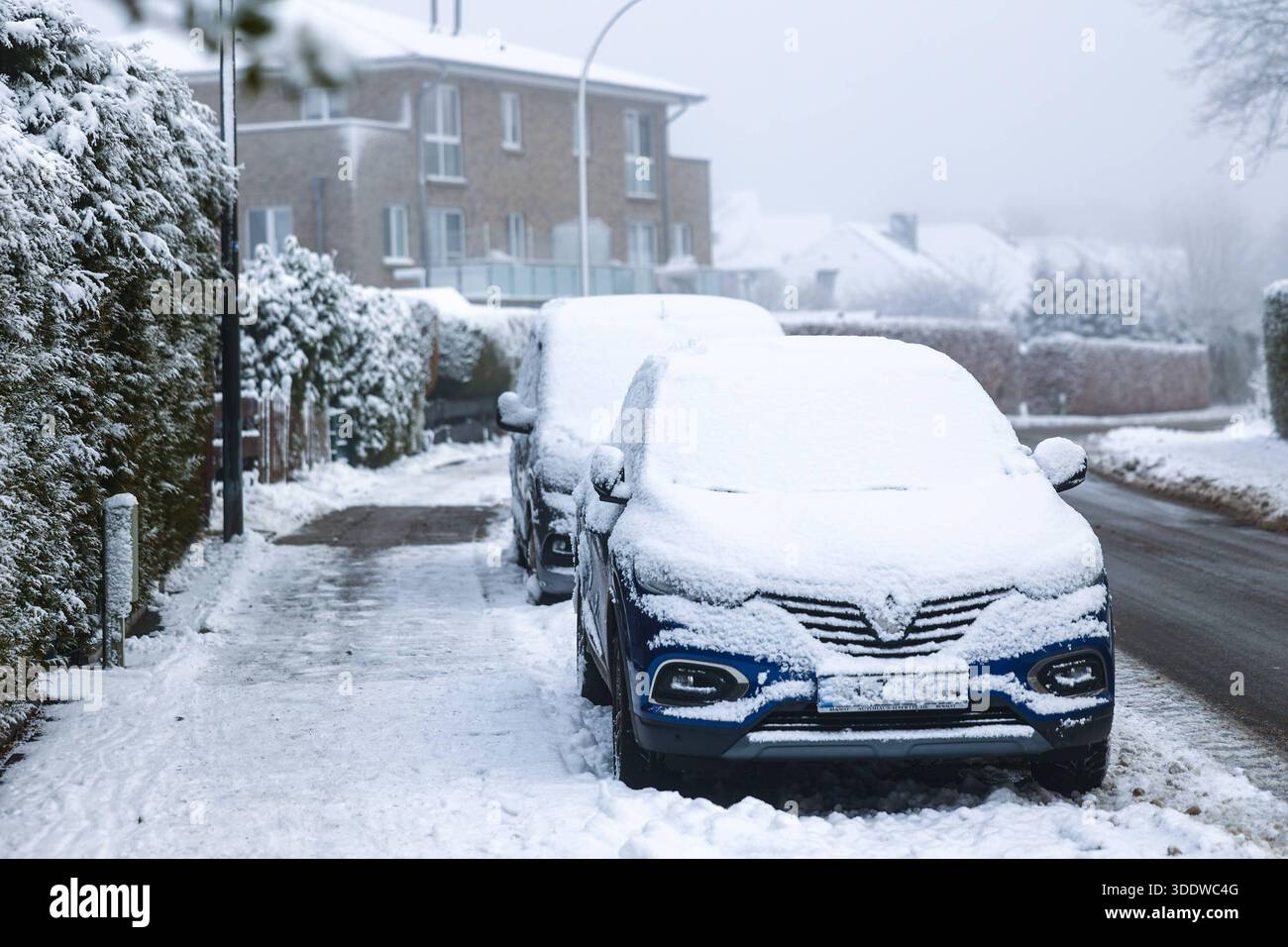 Stockbilder 01/2026 Zugeschneite Autos am Straßenrand *** Stock photos ...