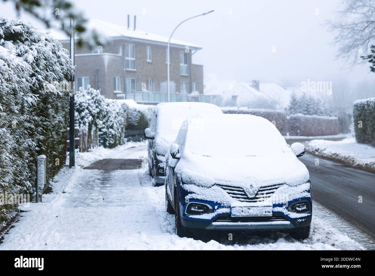 Stockbilder 01/2026 Zugeschneite Autos am Straßenrand *** Stock photos ...