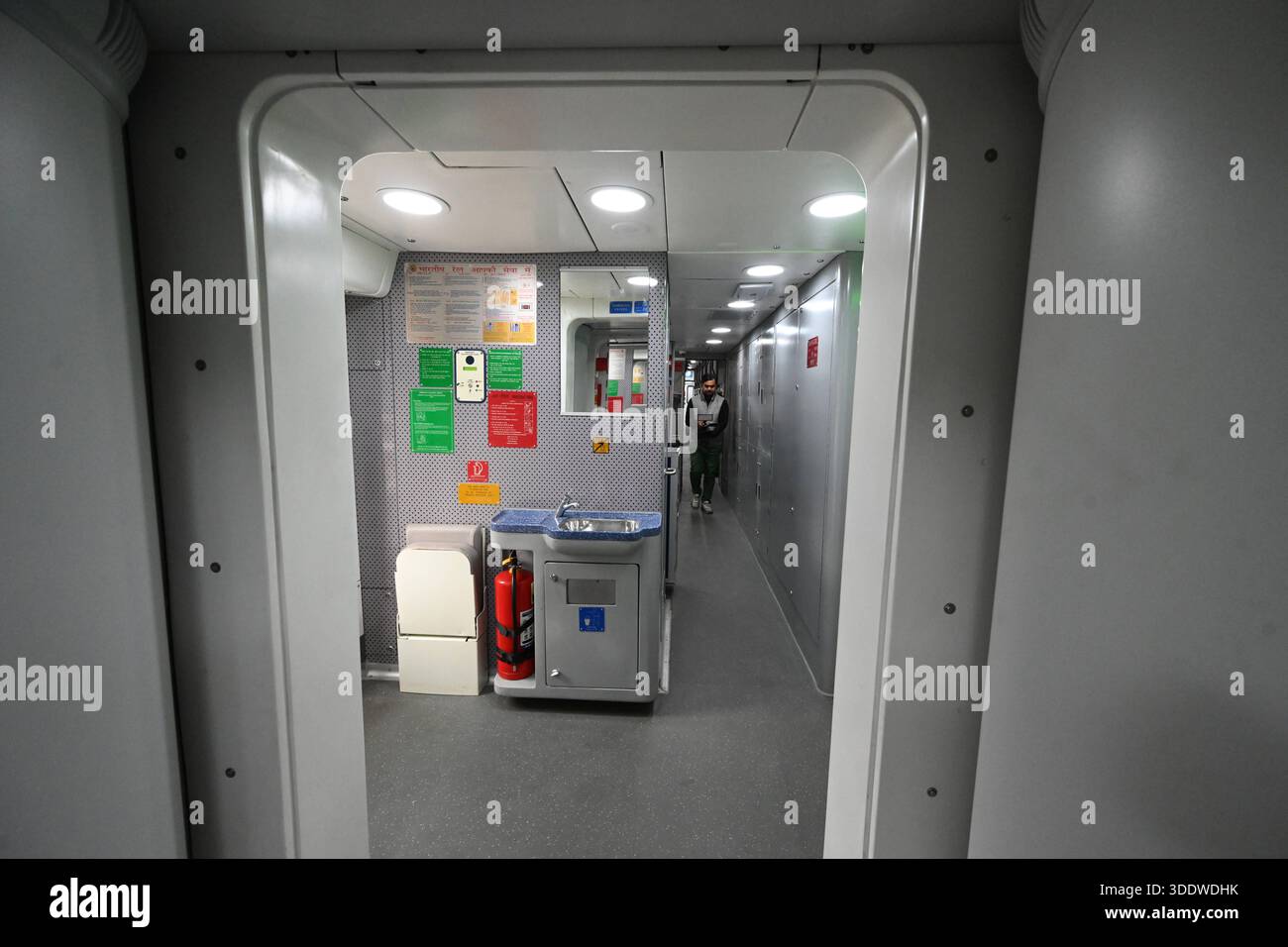 NEW DELHI, INDIA - JANUARY 3: A view inside the newly built Sleeper ...