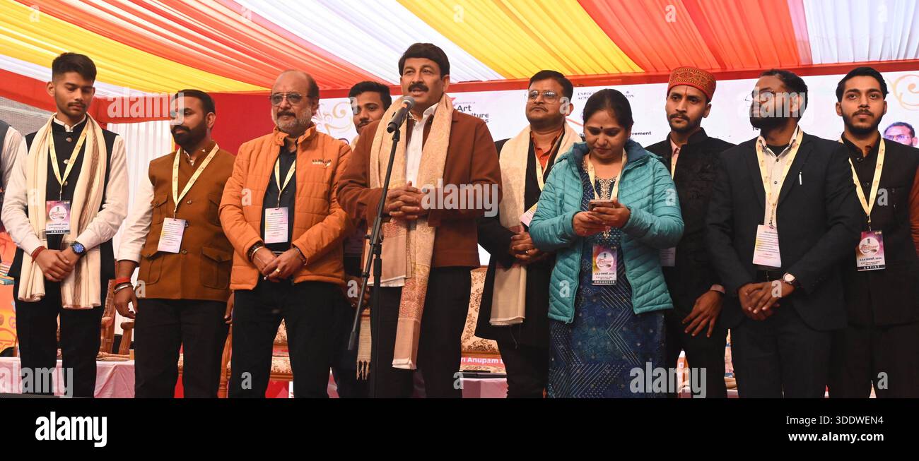 NEW DELHI, INDIA - JANUARY 3: North East Delhi MP Manoj Tiwari at ...