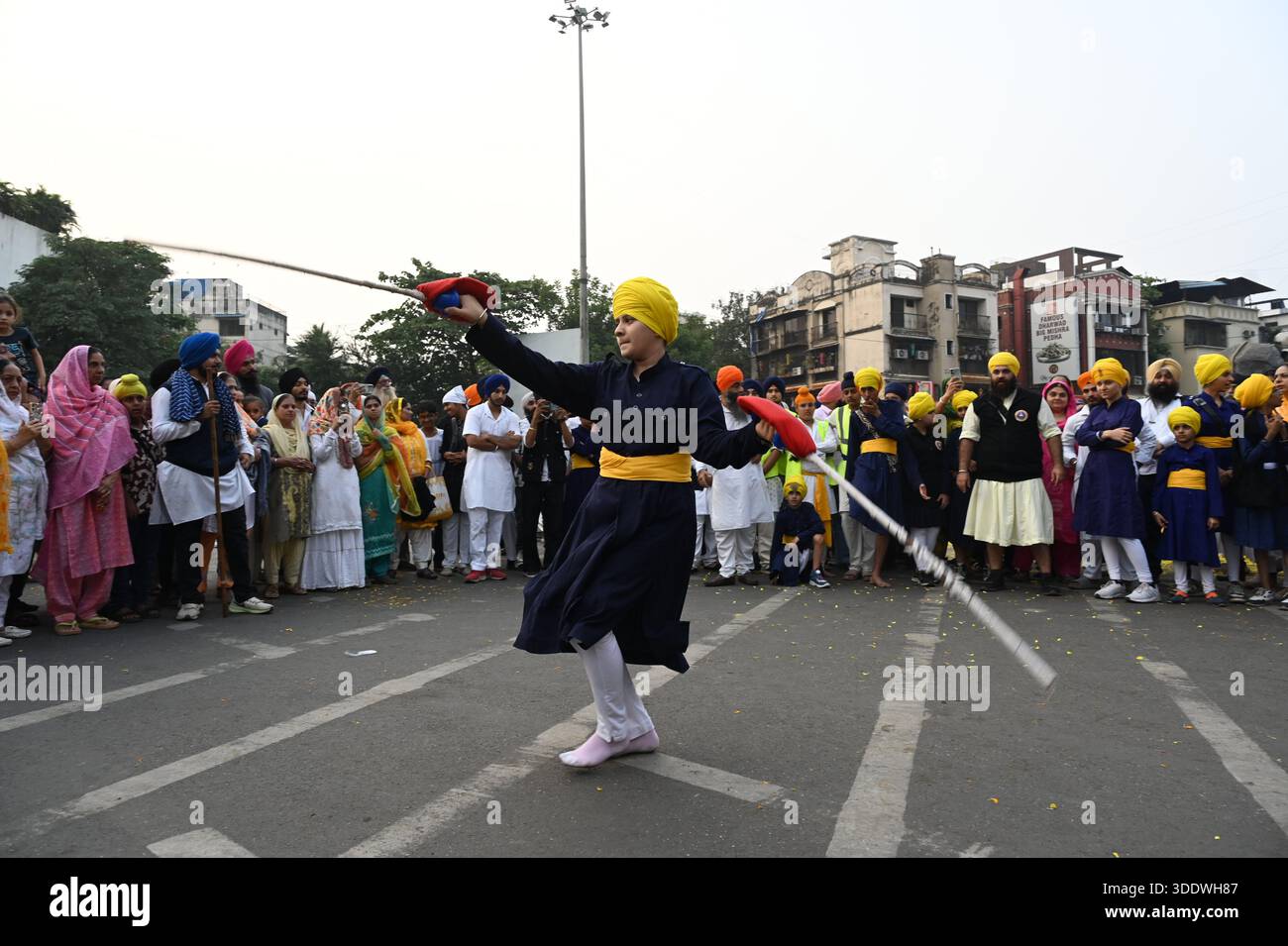 NAVI MUMBAI, INDIA - JANUARY 3: Sikh warrior display martial art Gatka ...