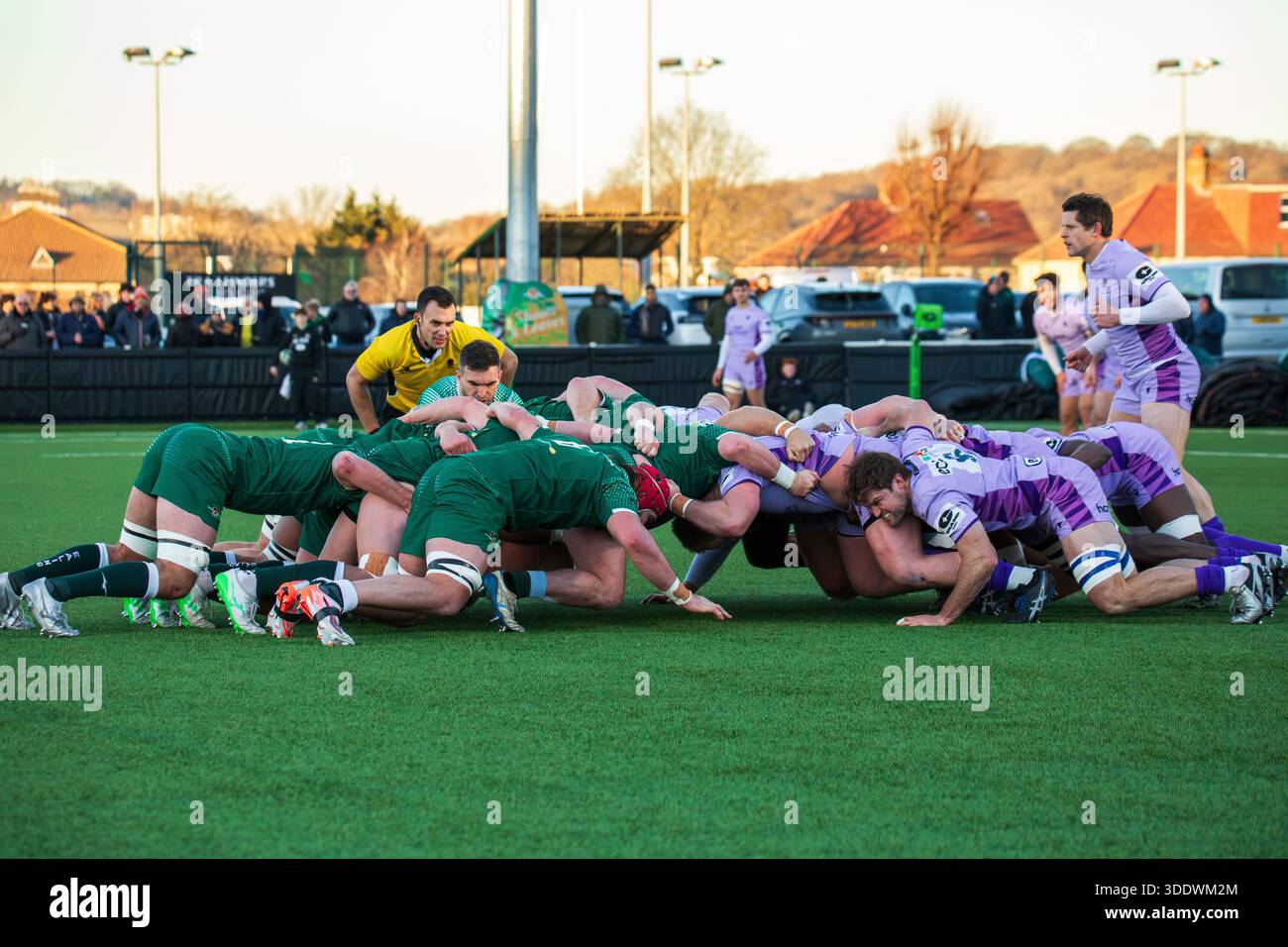London, UK, 3rd January 2026 Trailfinders v Worcester scrummage during ...