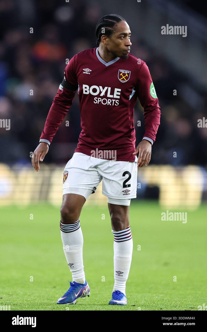 Wolverhampton, England, 3rd January 2026. Kyle Walker-Peters of West ...