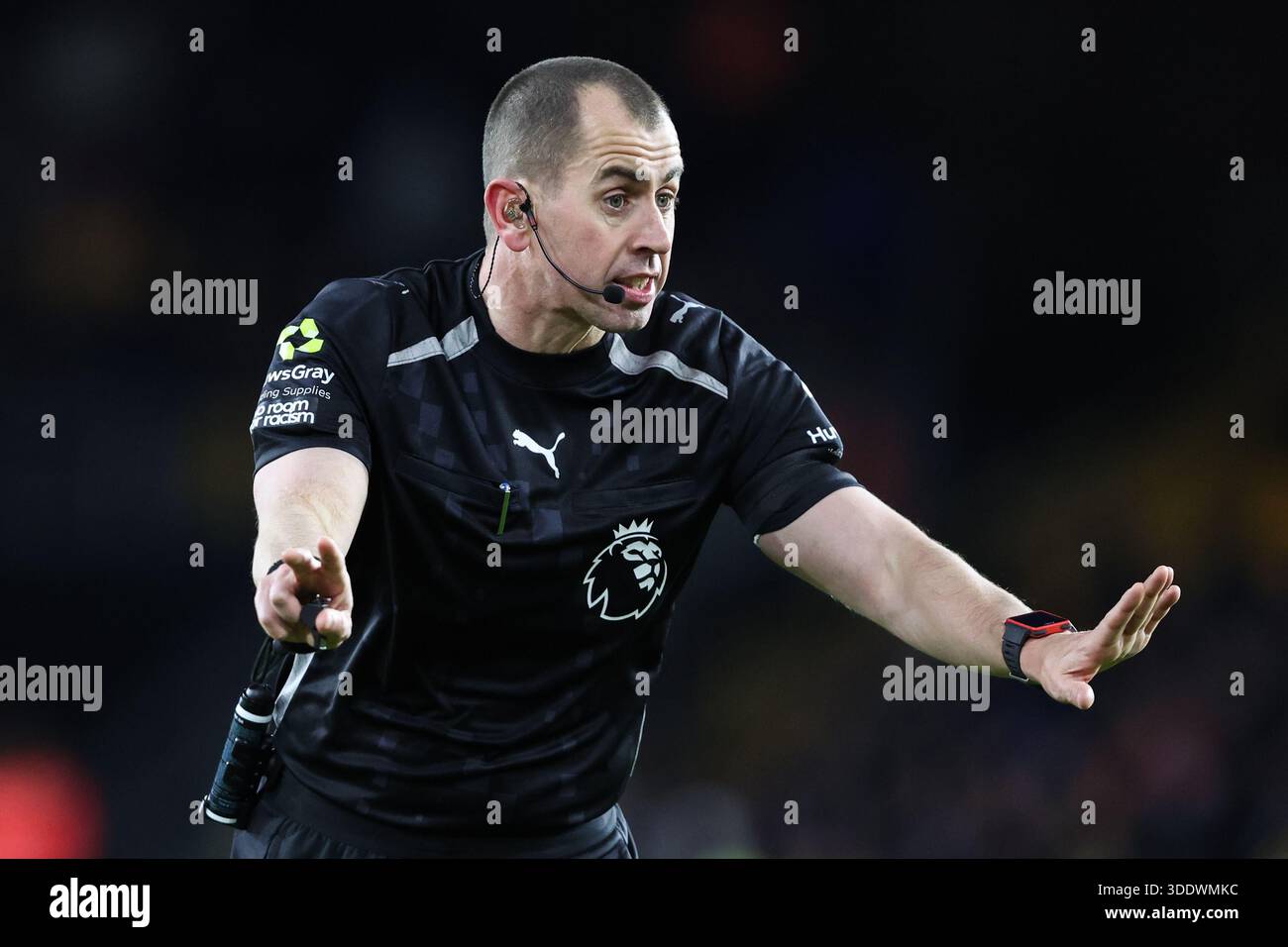 Wolverhampton, England, 3rd January 2026. Referee Peter Bankes during ...