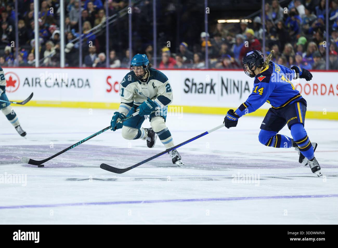 Seattle Torrent's Hilary Knight (21) carries the puck past Toronto ...