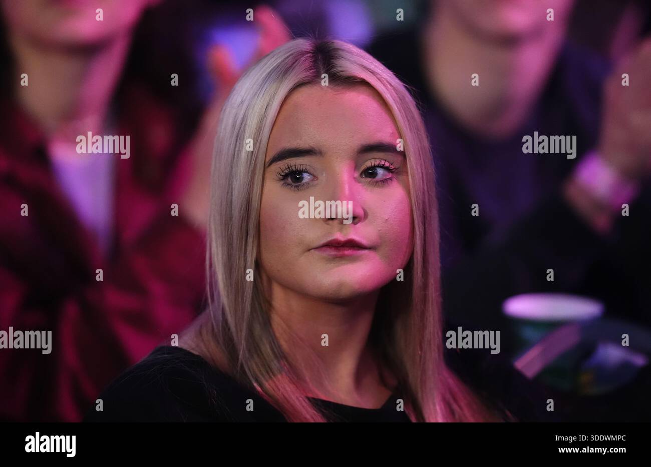 Faith Millar, girlfriend of Luke Littler in the crowd during the final ...