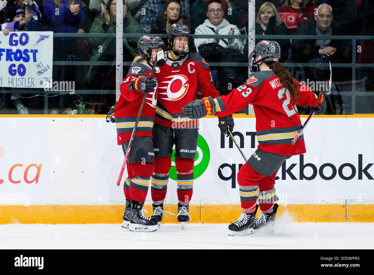 Ottawa Charge‚Äôs Brianne Jenner (19) celebrates her empty net goal ...