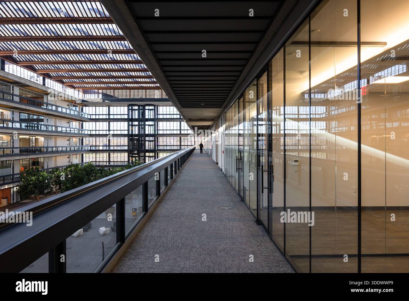 Interior view of the Bell Works building in Holmdel, NJ. The vast ...