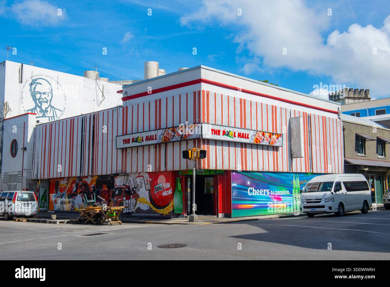 The Pool Hall and KFC on Marhill Street at St Michael Row in historic ...