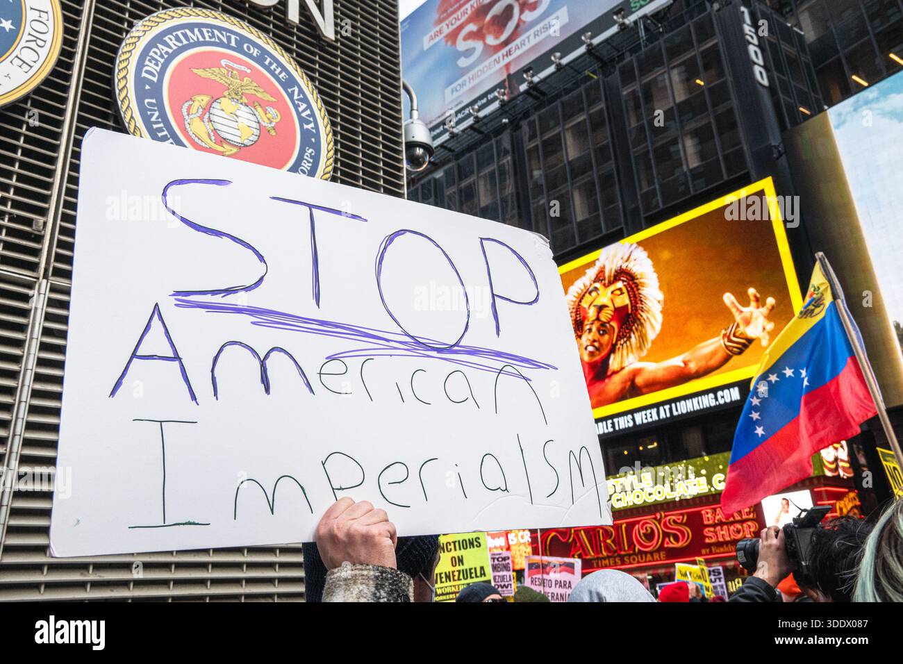 An emergency anti-war protest is held in New York City after the U.S ...