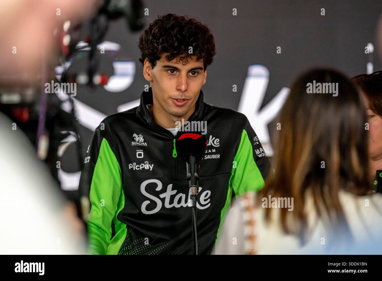 Baku, Azerbaijan, 18 Sep 2025, Gabriel Bortoleto, from Brazil competes ...