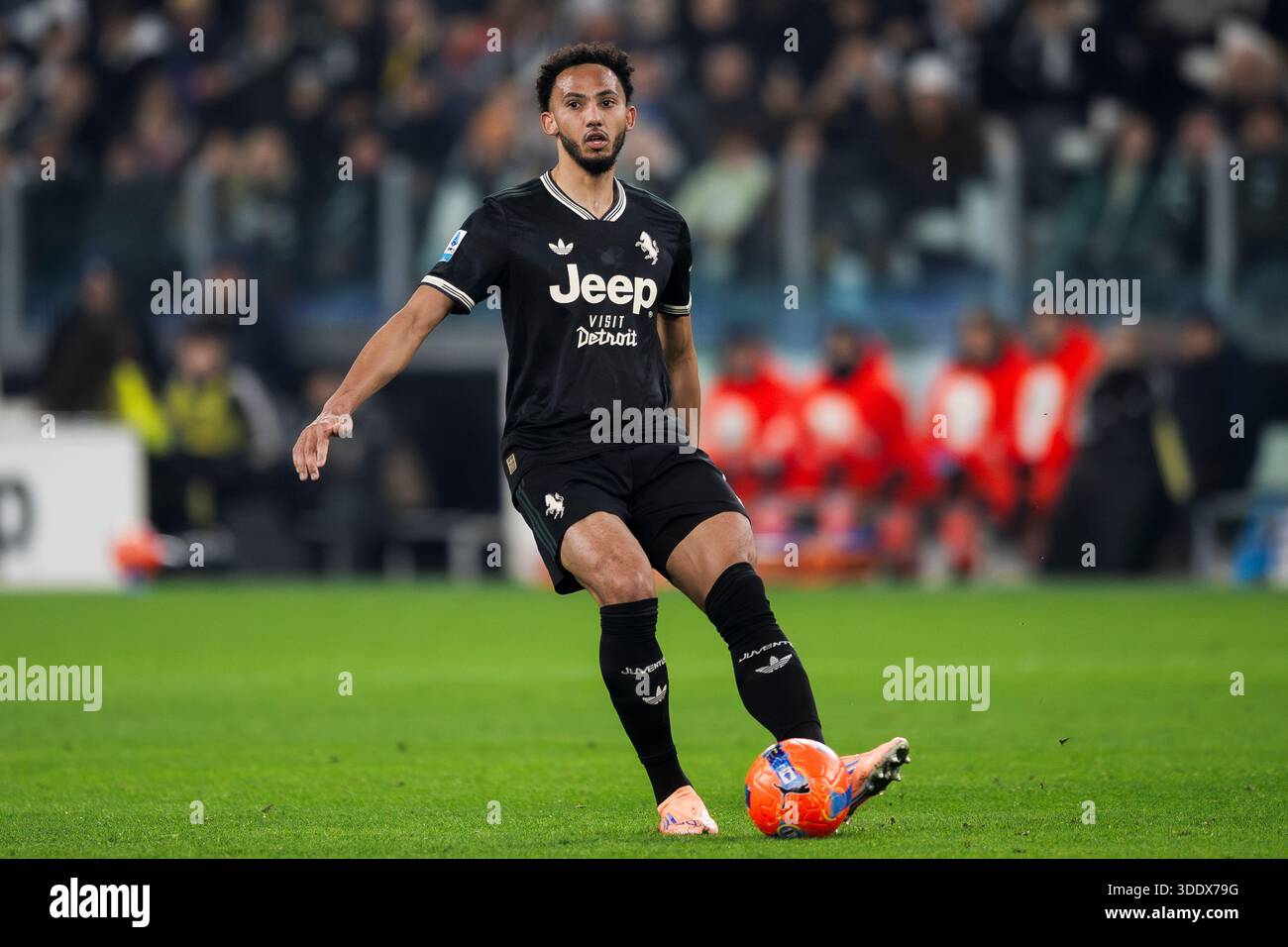 Lloyd Kelly of Juventus FC in action during the Serie A football match ...