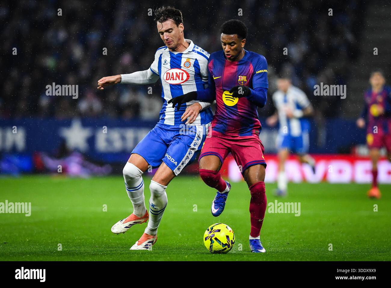 Urko GONZALEZ of Espanyol Barcelona and Alejandro BALDE of Barcelona ...