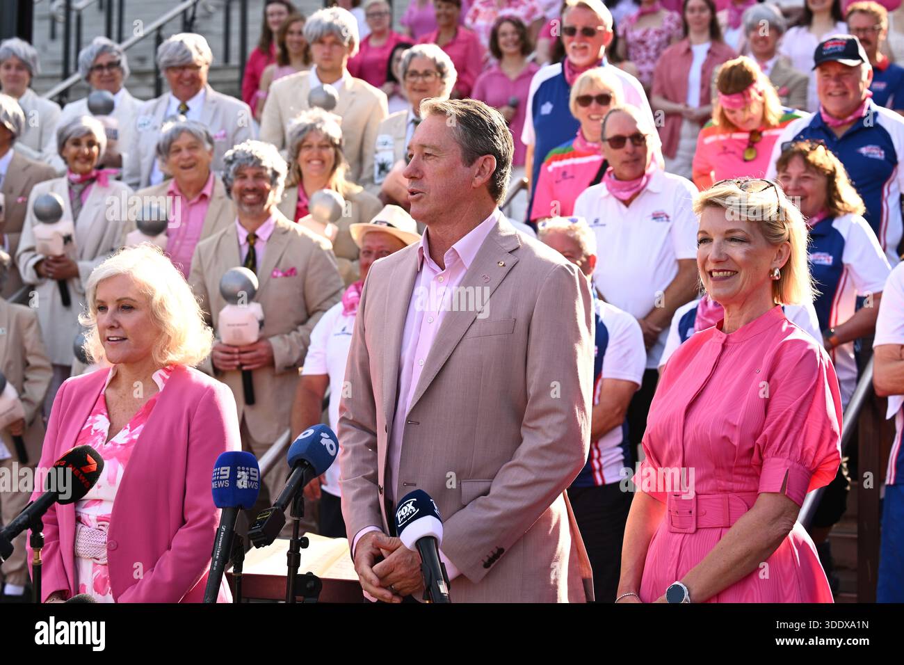 McGrath Foundation's Tracy Bevan, Glenn McGrath and CEO Holly Masters ...