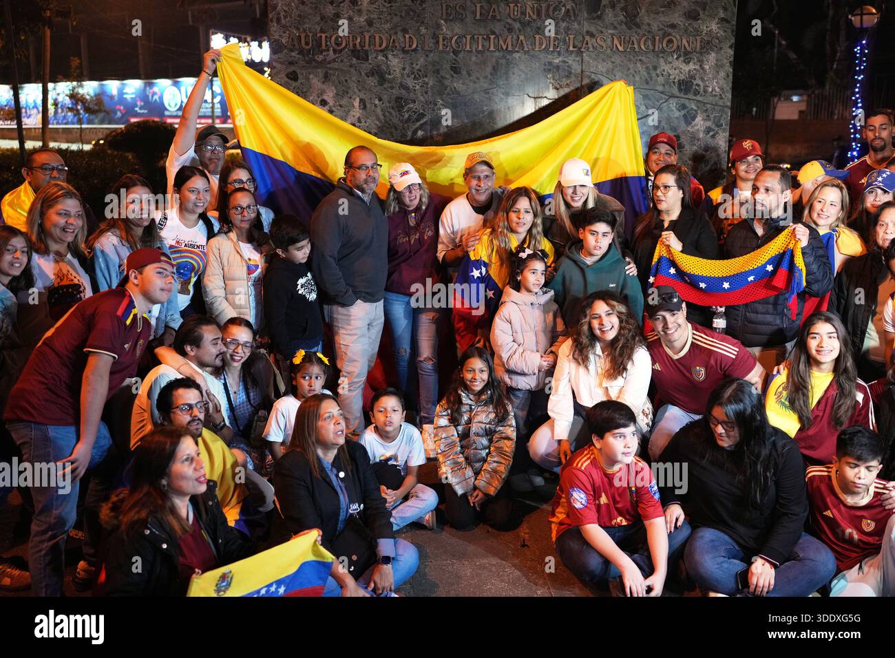 People gather to celebrate in Simon Bolivar square in Guatemala City ...