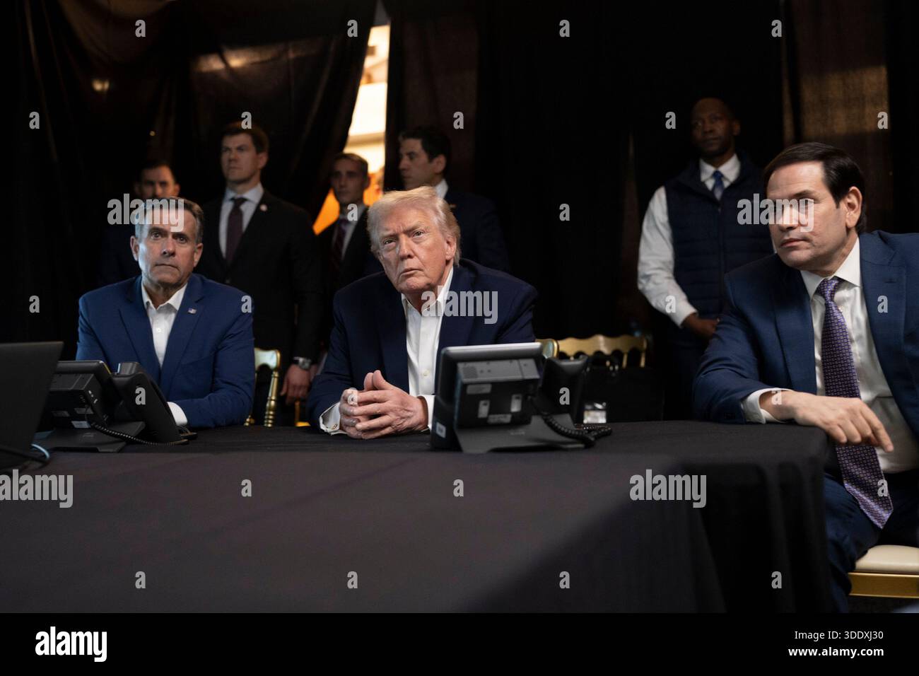 In this photo released by the White House, President Donald Trump ...