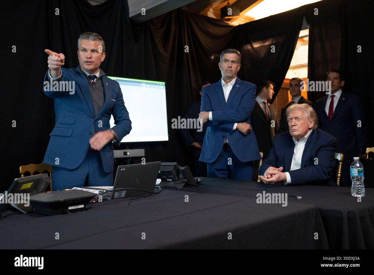In this photo released by the White House, President Donald Trump ...