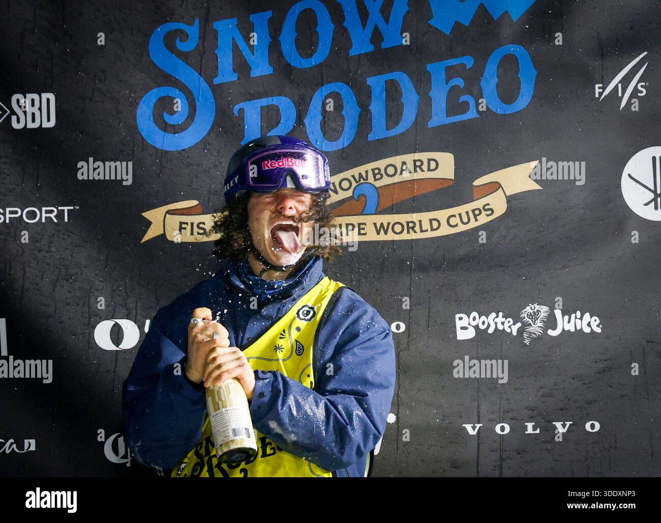 Australia's Valentino Guseli celebrates on the podium after winning the ...