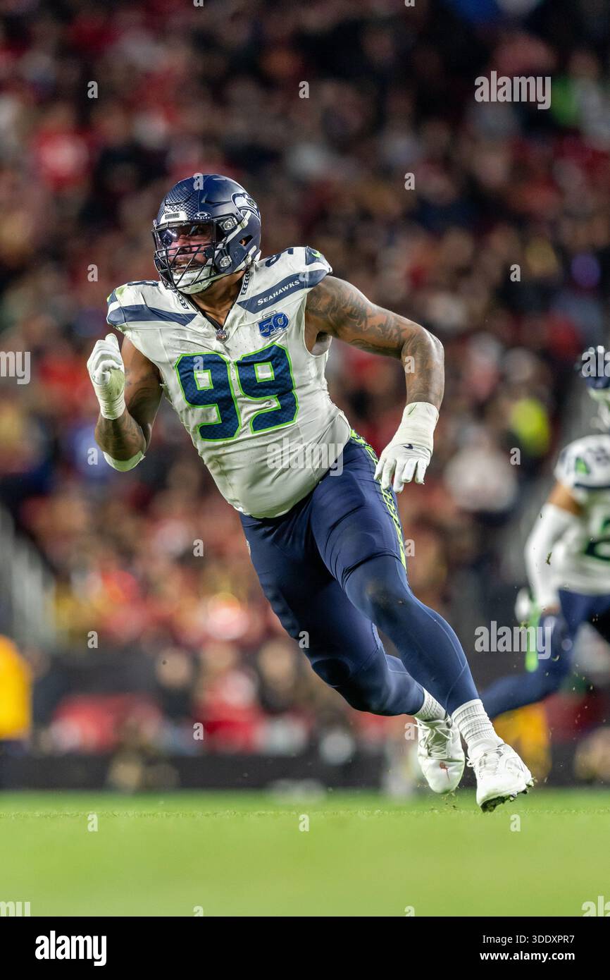Seattle Seahawks defensive tackle Leonard Williams (99) against the San ...