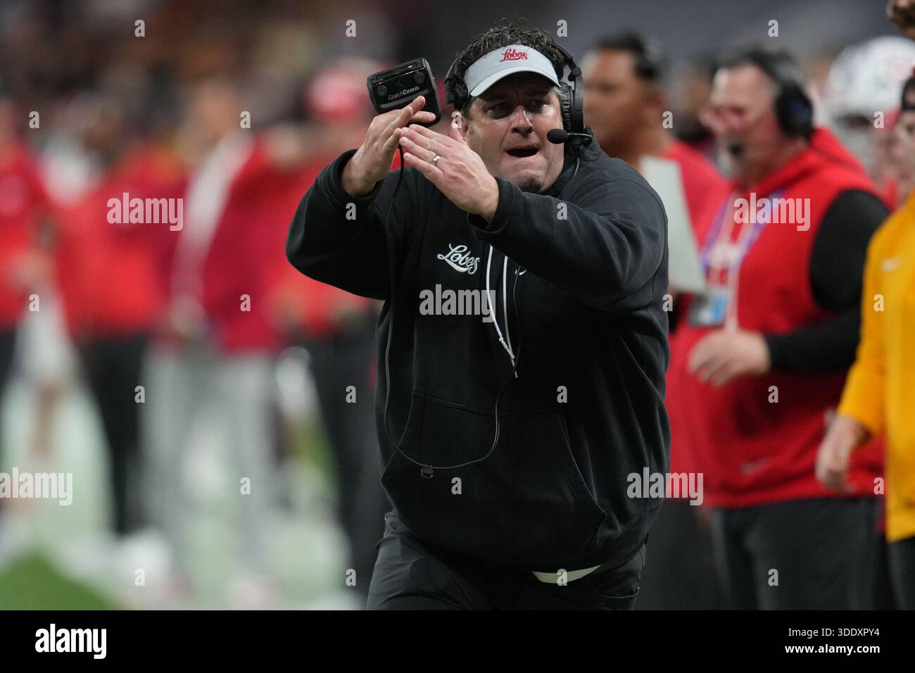 New Mexico head coach Jason Eck in the first half during the Rate Bowl ...