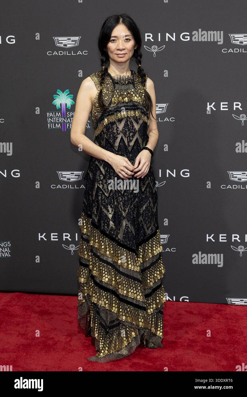 Chloé Zhao attends the arrivals of the 37th Annual Palm Springs ...