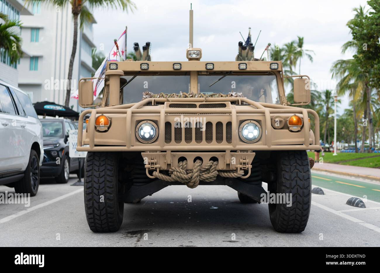 Miami, Florida, USA - July 27, 2025: Humvee HMMWV High Mobility ...