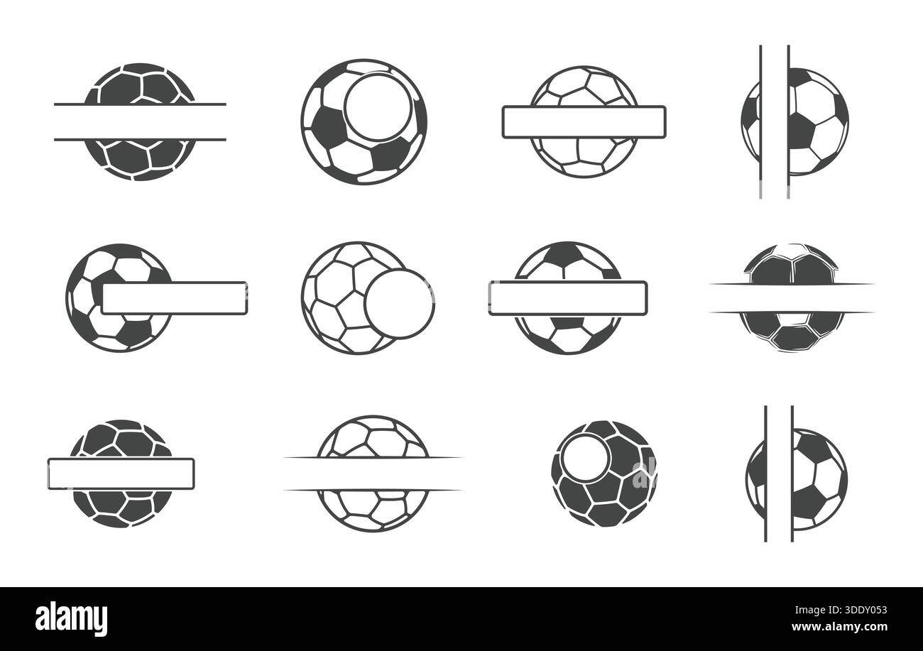 Soccer ball monogram, Soccer ball split monogram logo, Soccer ball svg ...