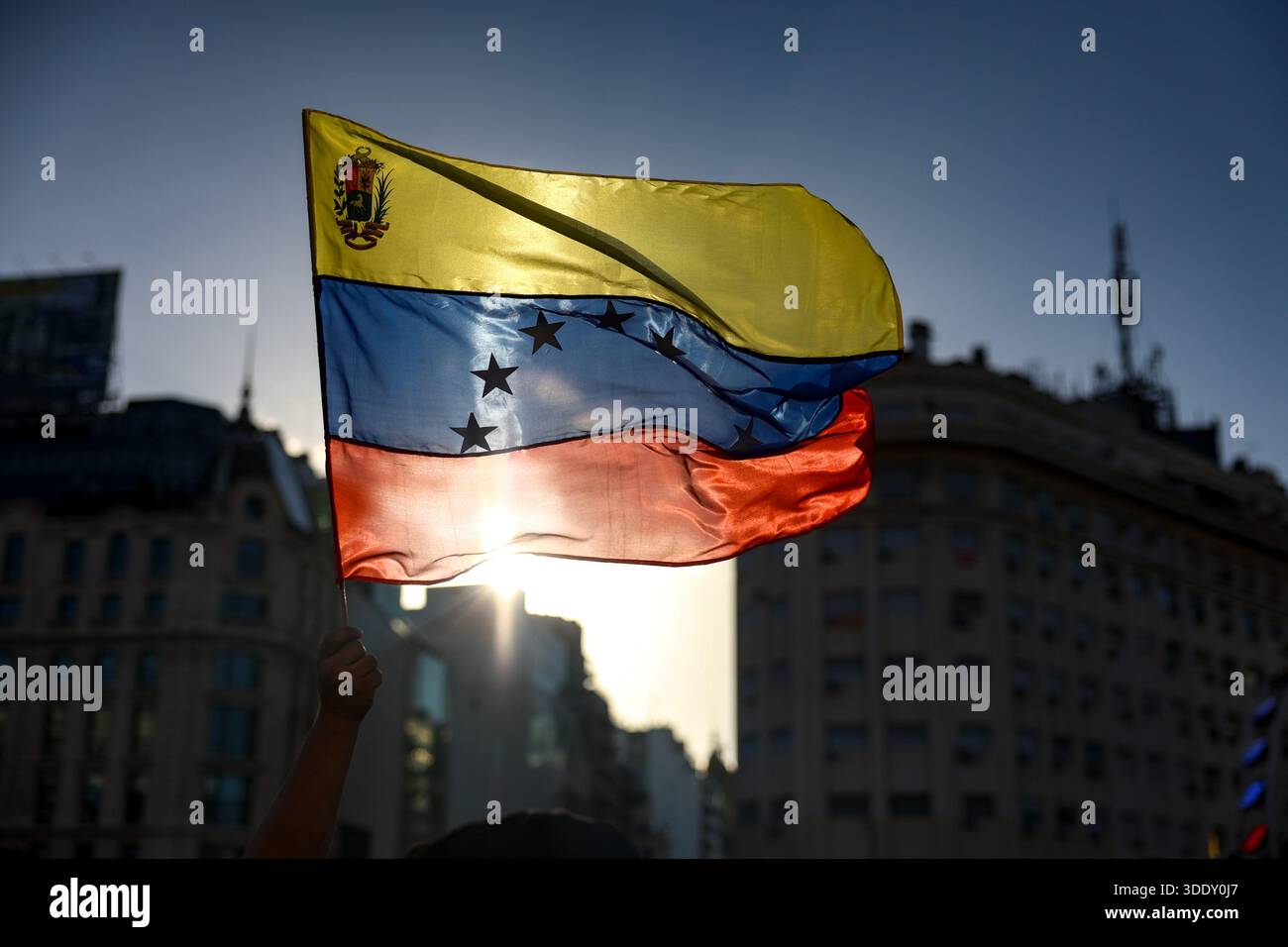 Buenos Aires, Argentina. 03rd Jan, 2026. Venezuelans gather at the ...
