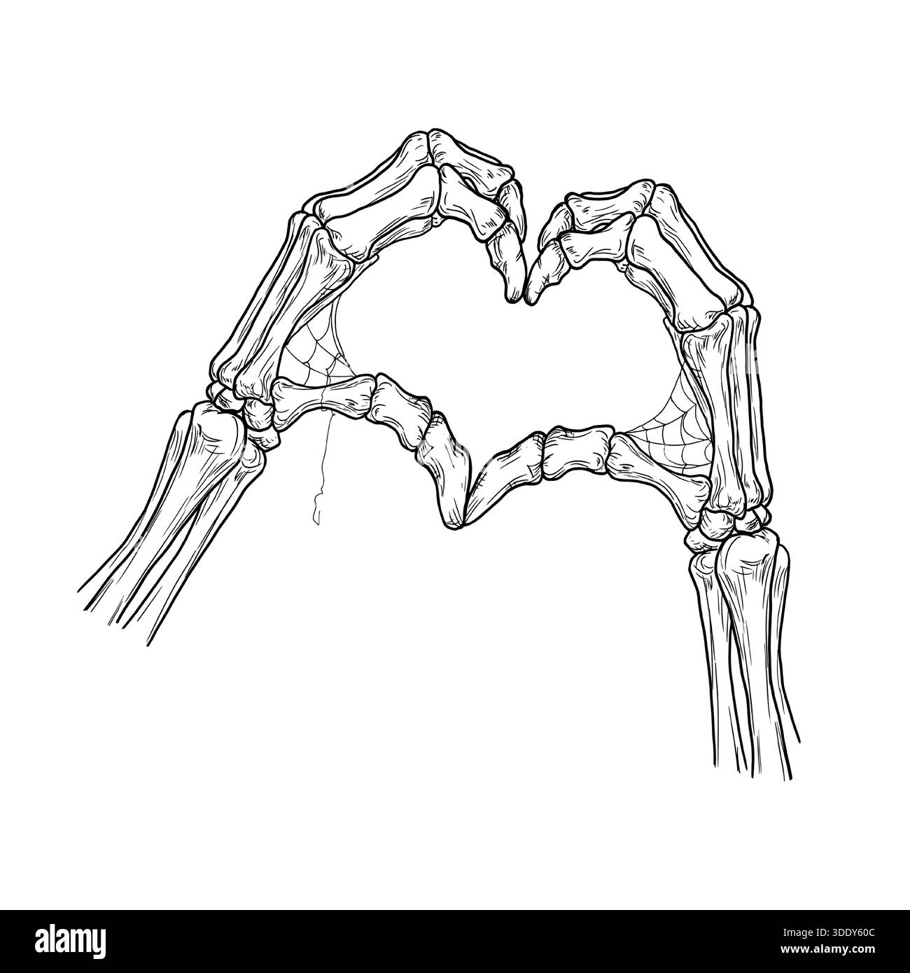 Silhouette finger drawing heart on Stock Vector Images - Alamy