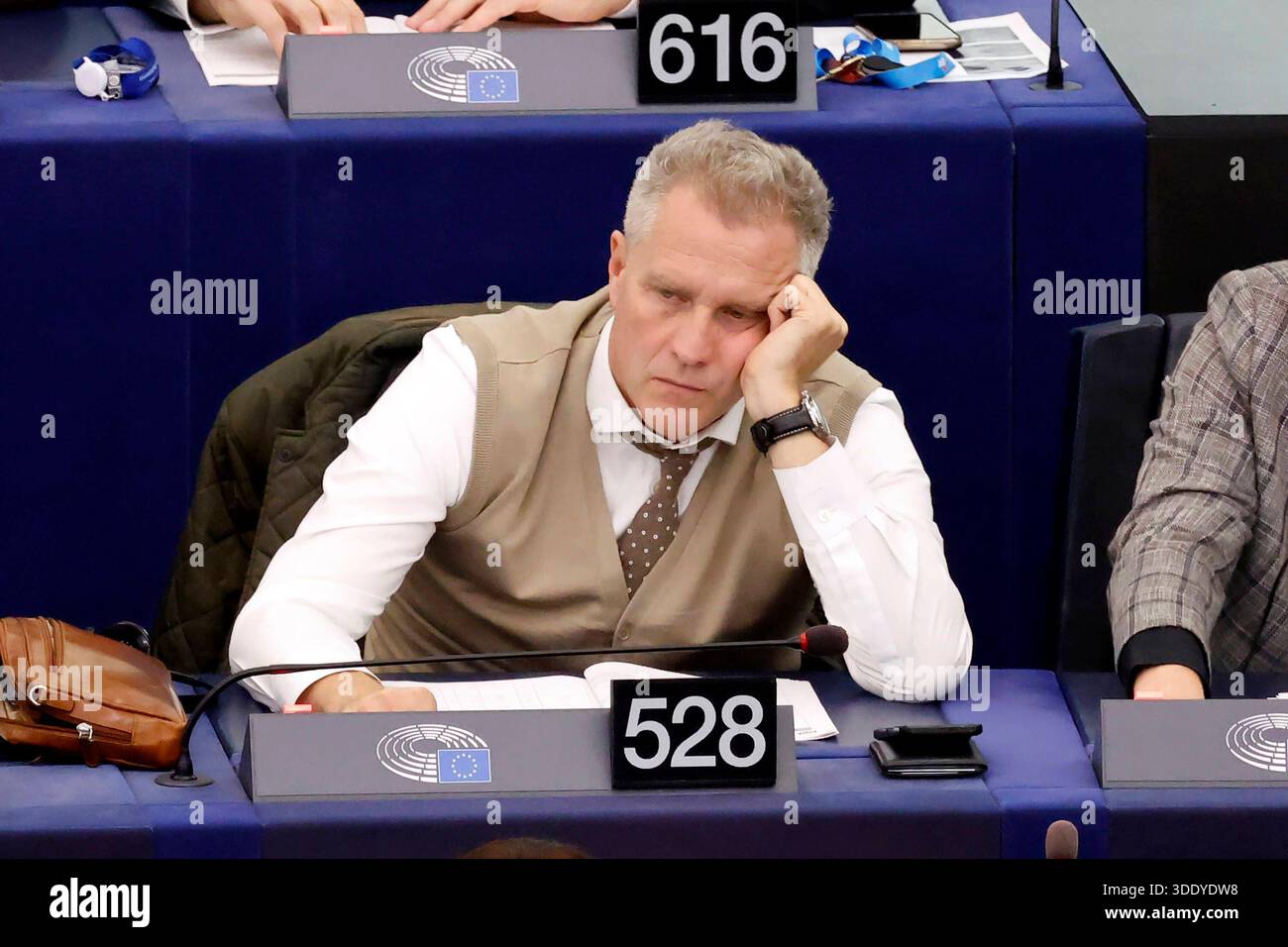EU-Politiker Petr Bystron AfD im EU-Parlament in Straßburg. Straßburg ...