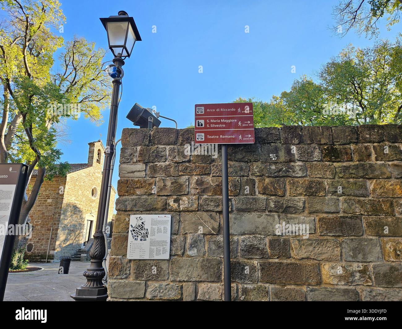 Street, signs, place, of, interest, Trieste, Italy, Arco di Riccardo, S ...