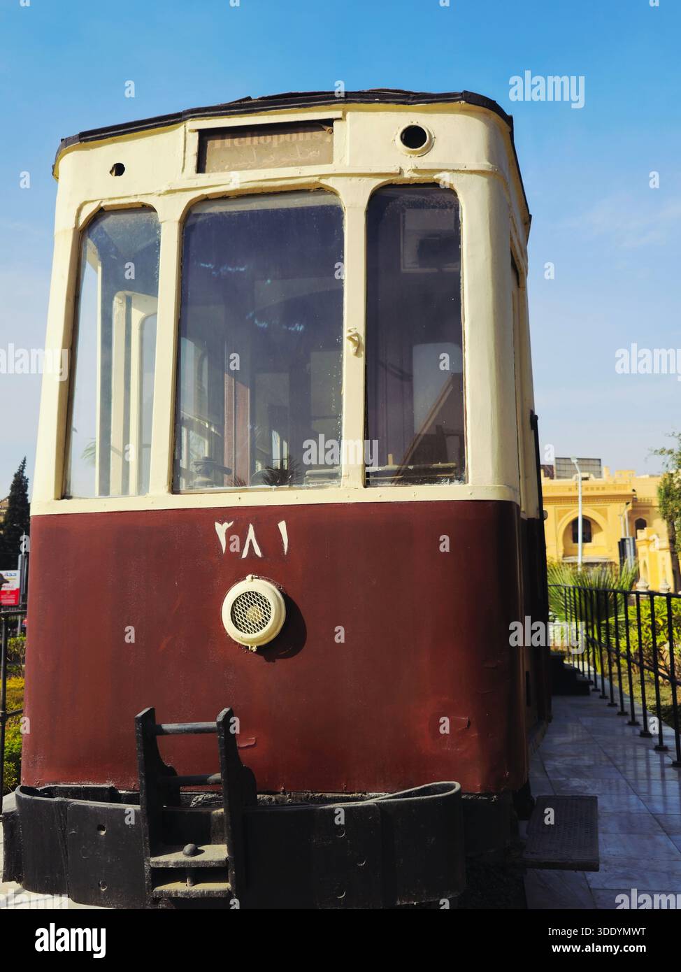 Cairo, Egypt, January 1 2026: A tramcar from the former Heliopolis ...
