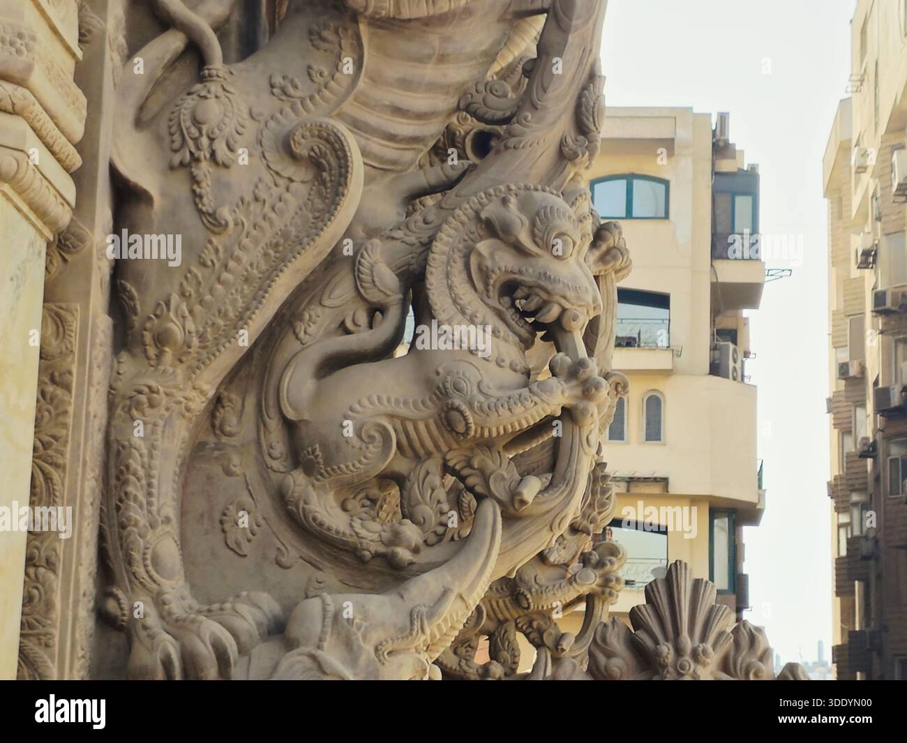 Cairo, Egypt, January 1 2026: statues and art from The Baron Empain ...