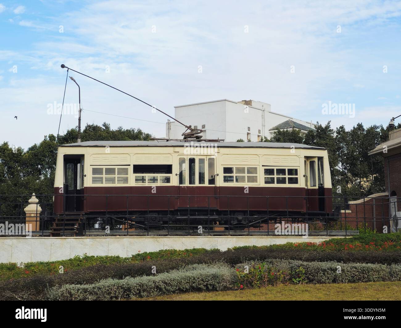 Cairo, Egypt, January 1 2026: A tramcar from the former Heliopolis ...