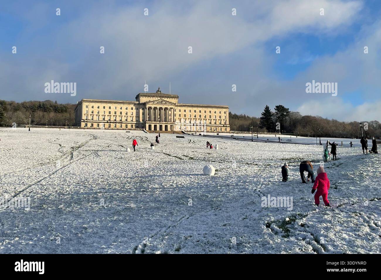 Wintry conditions on the Stormont estate in east Belfast. Weather ...