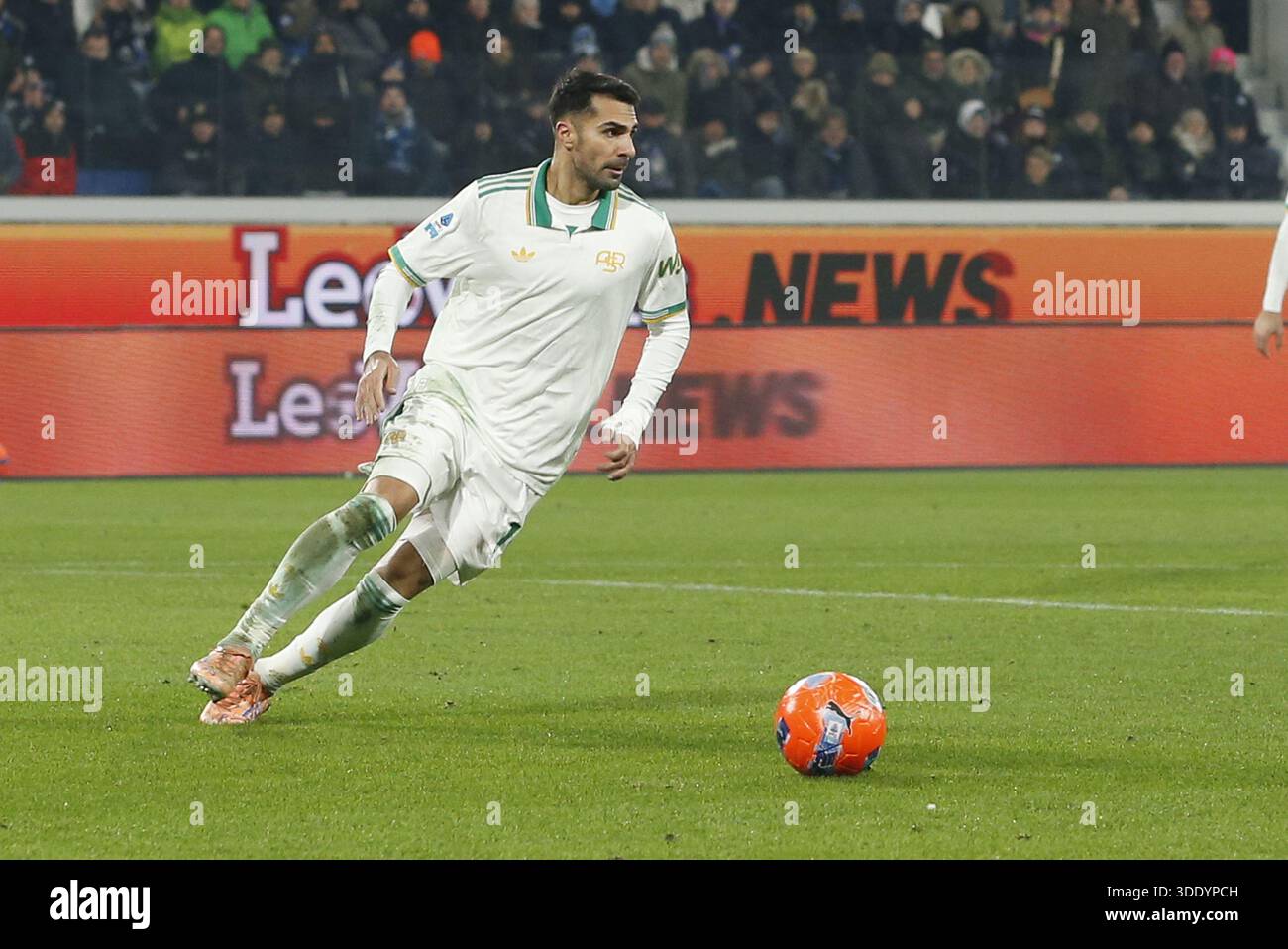 Zeki Ã?elik of AS Roma play the ball during Atalanta BC vs AS Roma, 18Â ...