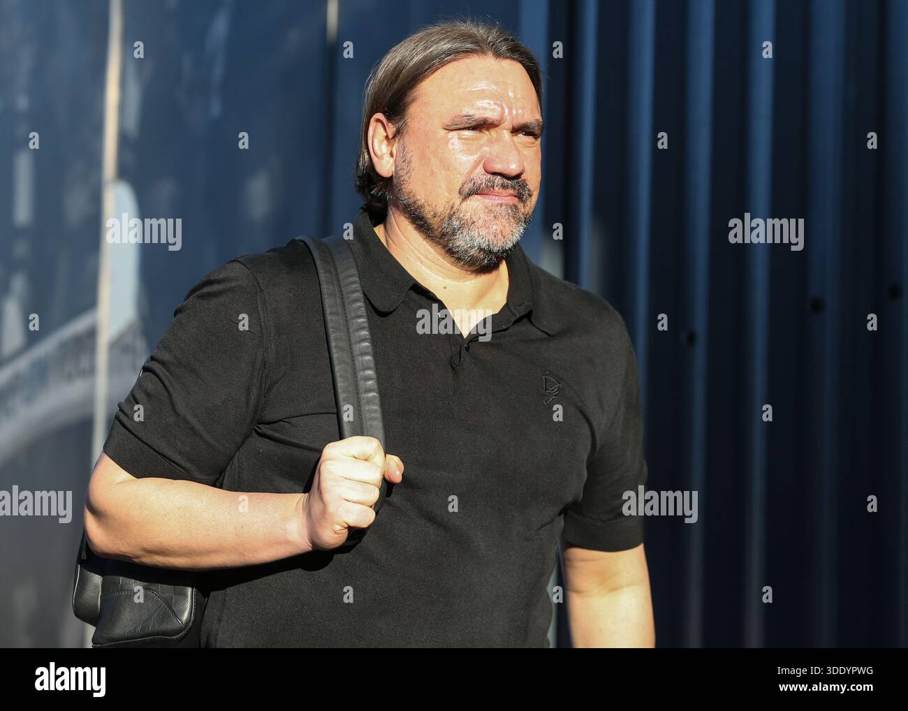 Daniel Farke manager of Leeds United arrives ahead of the Premier ...