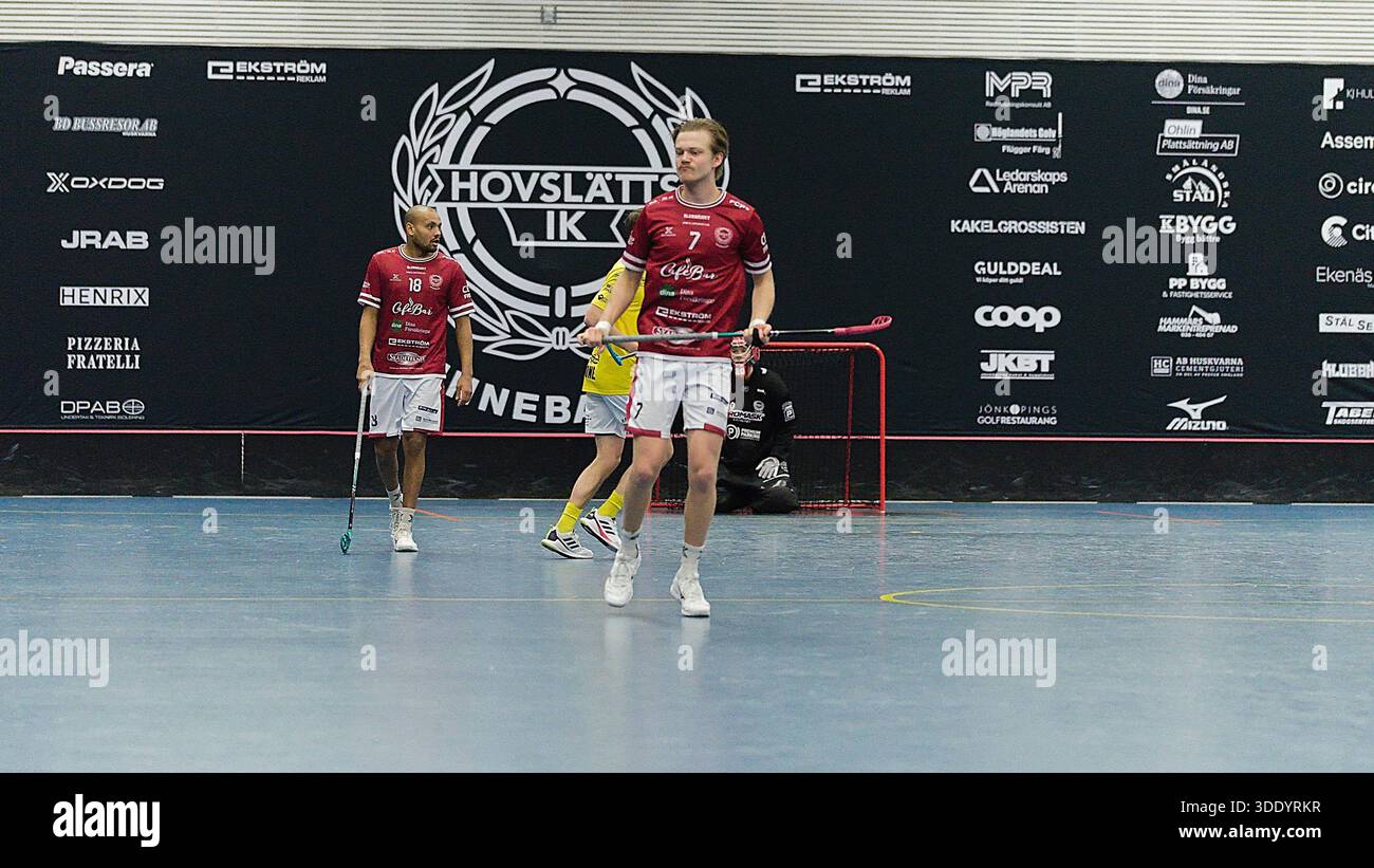 Jönköping, Sweden, 3, January, 2026. Hovslätts forward 7 Melwin Knuthas ...