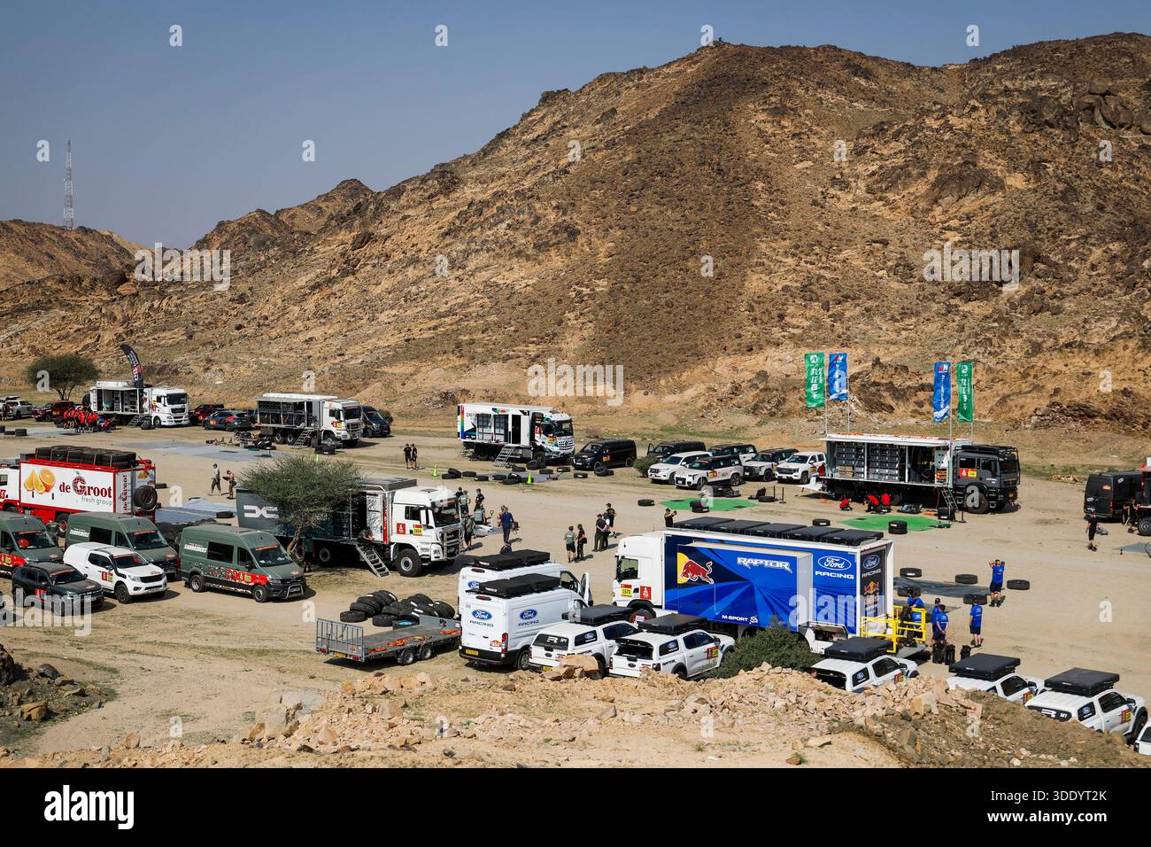 Ambiance, pit stop area during the Stage 1 of the Dakar 2026, on ...
