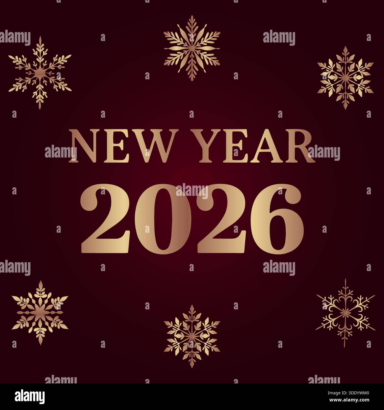Glowing red year 2026 Stock Vector Images - Alamy