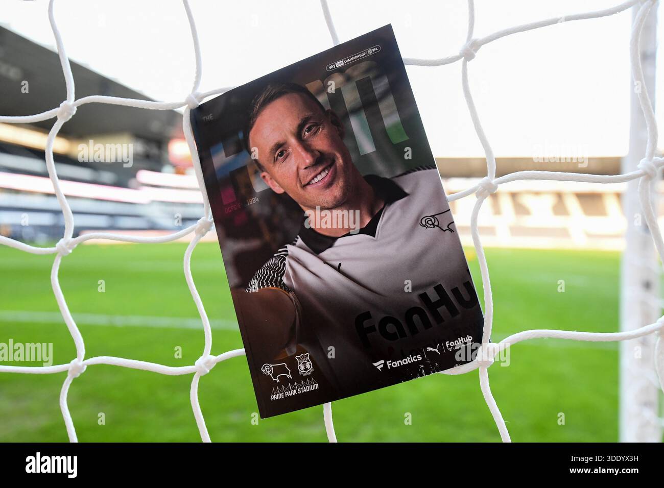 Match day program during the Sky Bet Championship match between Derby ...