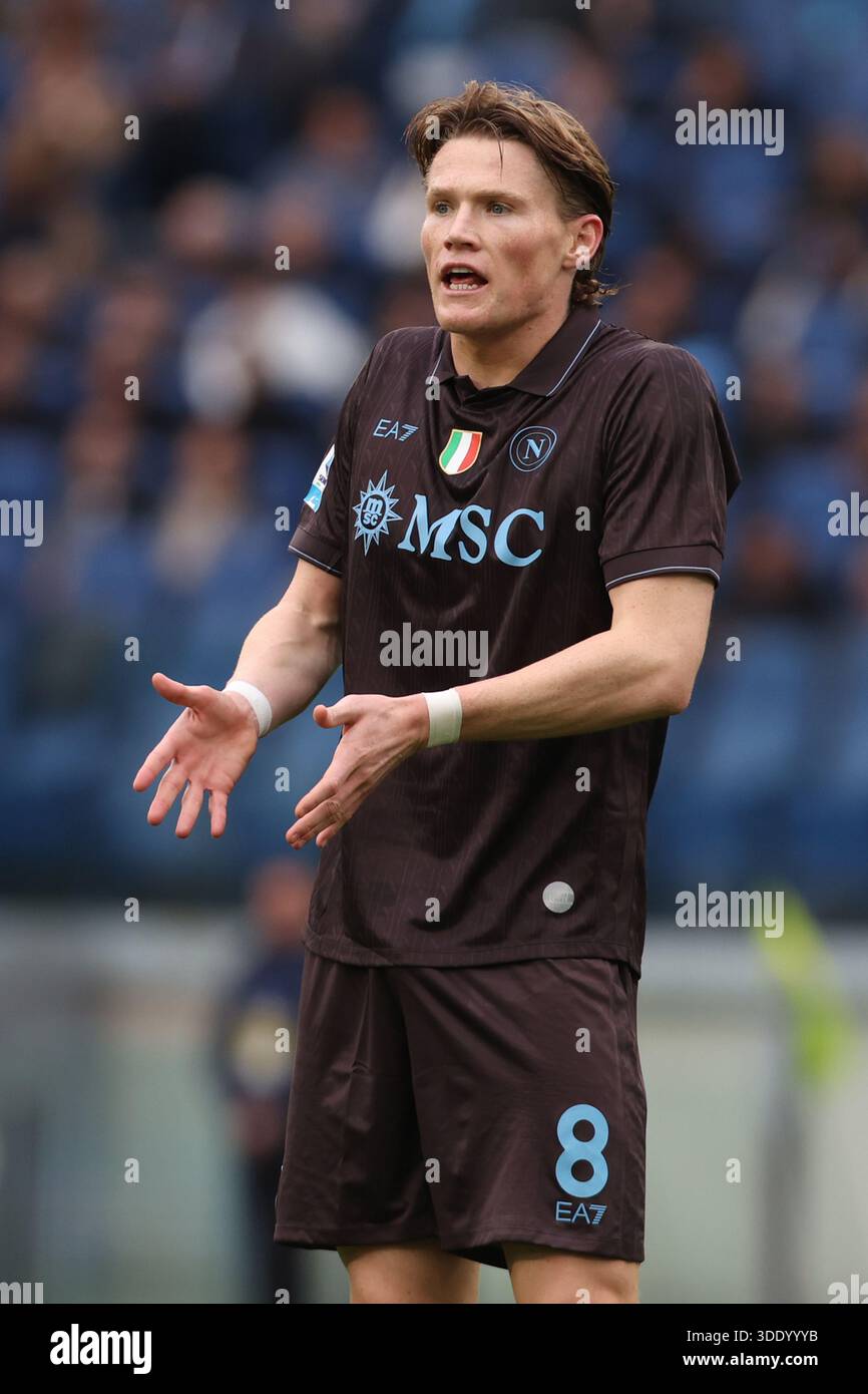 Rome, Italy - January 4, 2025: Scott Mctominay of S.S.C. Napoli seen in ...