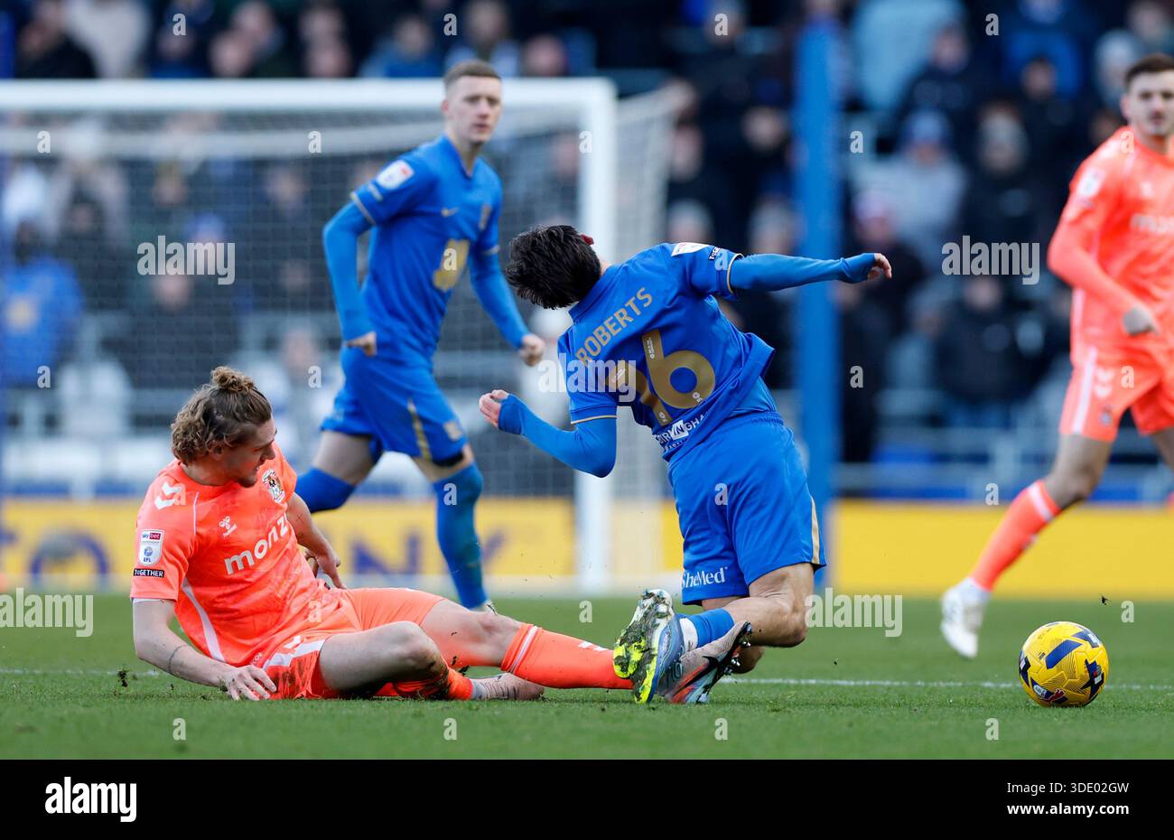 Coventry City's Jack Rudoni fouls Birmingham City's Patrick Roberts ...