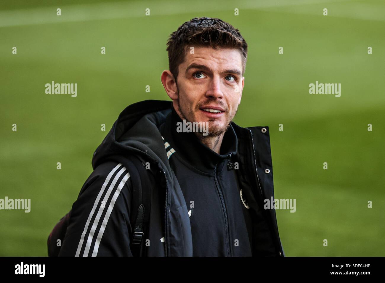Newcastle United goalkeeper Nick Pope arrives during the Premier League ...